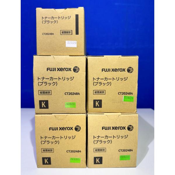 メーカー：FujiFilm（旧XEROX）型番：CT202484　K×5本適用機種 ApeosPort C2060 / C2360Docucentre-V C2263 / Docucentre-VI C2264状態 【未使用品】◆外箱にキズ...