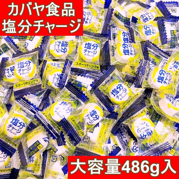 ■カバヤ食品 塩分チャージタブレッツ 塩タブレット 486g入汗をかいたら、塩分チャージ。発汗によって失われた体内の塩分を補給するのに適したタブレットです。ナトリウムとともに汗によって体から失われるミネラル「カリウム」を配合しています。タブ...