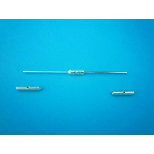 公称動作温度：229℃電気定格：AC250V 15A動作精度：+1,-3℃裸圧着スリーブ(mm2)：0.5〜1.5