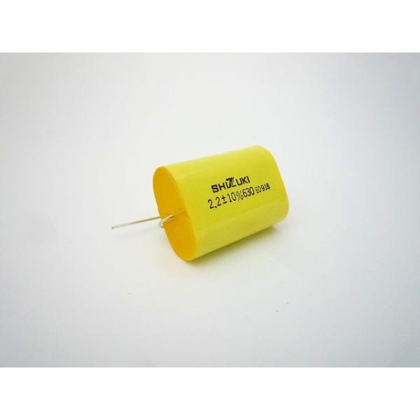 Type TME・アキシャルリード形のため低背で装着に最適・自己回復性を備え高信頼性を確保・無誘導構造定格電圧：630VDC静電容量：2.2μF(225)容量許容差（Cap. Tolerance）：±10％（K）使用温度範囲（Tempera...