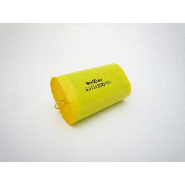 Type TME・アキシャルリード形のため低背で装着に最適・自己回復性を備え高信頼性を確保・無誘導構造定格電圧：630VDC静電容量：3.3μF(335)容量許容差（Cap. Tolerance）：±10％（K）使用温度範囲（Tempera...