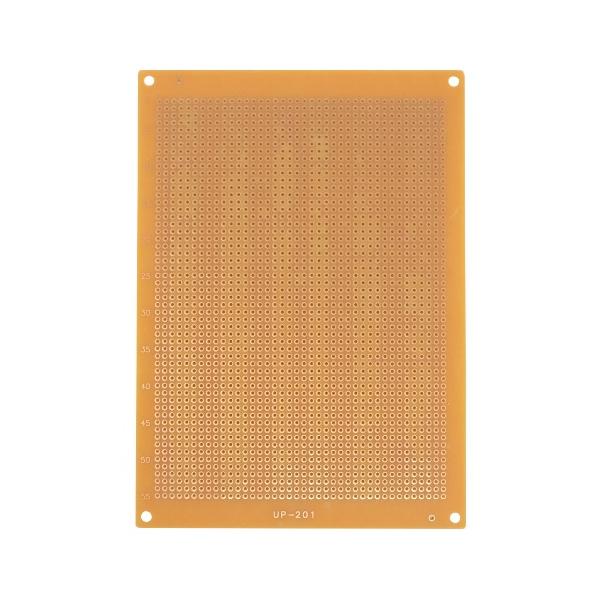 ●サイズ:115×160mm●材質：片面＝フェノールHB材　1.6t●仕上処理：フラックス●パターン：2.54mmピッチ　ドット穴径Φ1.0mm