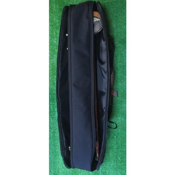 仕様黒、厚手布製、外ポケット１、裏に１本掛けベルト