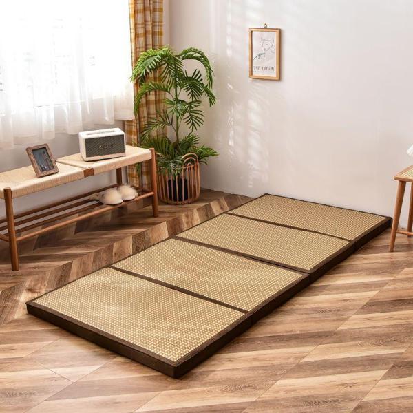 布団のカビ防止草折りたたみマット(シングル) 厚さ4.5cm !!!!65x180cm置き畳み 畳 ユニット ユニット畳 フローリング 敷くだけ 折り畳み マット 人気 高級