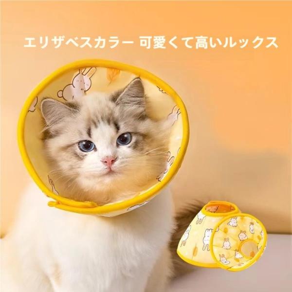【エリザベスカラーの機能】猫ケガや皮膚病にかかった時の傷舐め防止、噛み防止に役立ちます！皮膚病、美容、傷害、かゆみ、赤みや手術の回復の過程等で、舐めたり、噛んだりする行為に対して保護効果を得られます！【軽量素材＆静か】ソフト軽く素材を採用し...