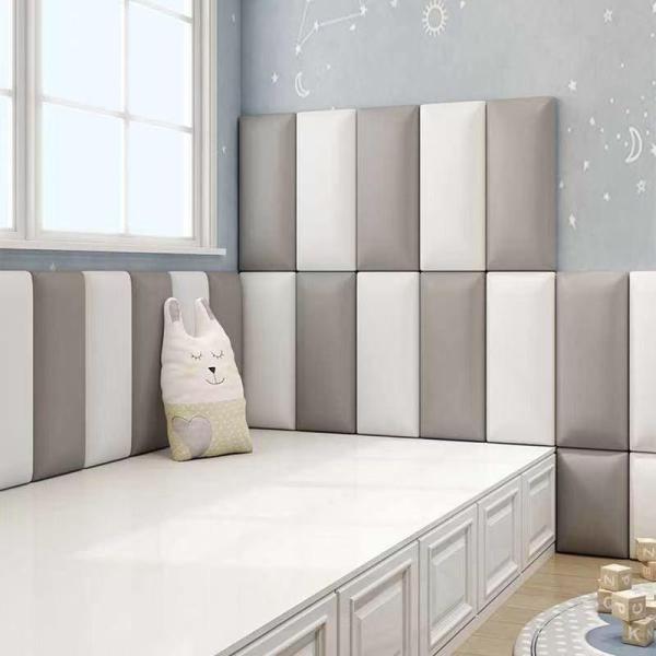 サイズ: 30*60*3cm材質: フェイクレザー, ポリウレタンカラー: ホワイト、ベビーピンク、ブルー、ブラック、ライトグレー 防汚性あり: はい環境に優しく、安全無毒の壁マット。どこにも似合う壁クッション。PUレザーを採用し、汚れがつ...