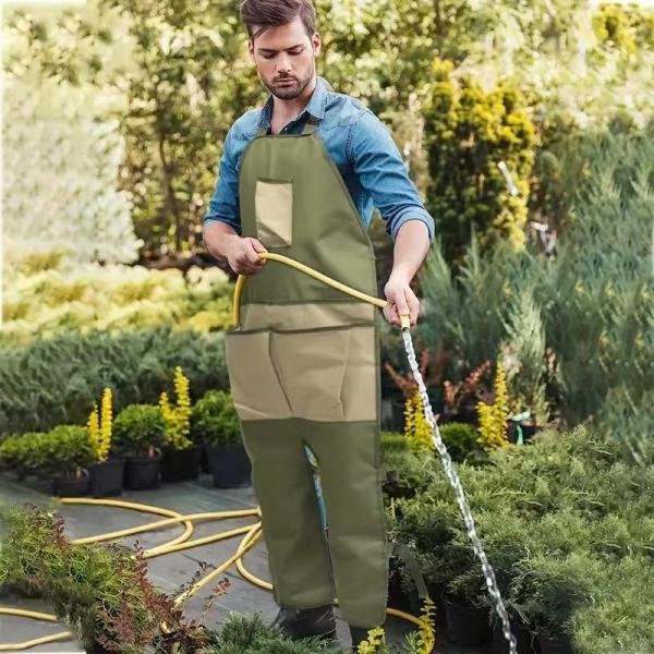 農作業用 園芸用 エプロン 草刈用エプロン エプロン 作業用 草刈り エプロン 園芸 サロペット ガーデニング 家庭菜園 6つのポケット付き 前掛け 丈夫 ずっと使