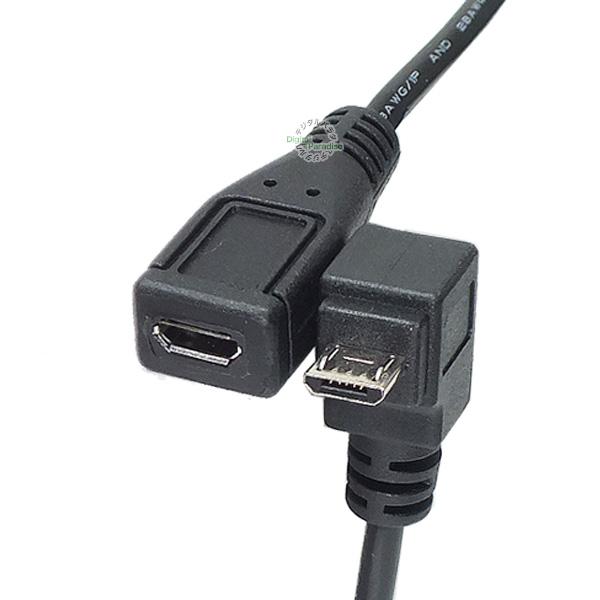 MicroUSB(メス)-MicroUSB(オス)下L型延長ケーブル スマホ タブレット ナビ ドライブレコーダー開発ボード ラズパイ 評価基盤 アルディーノ等の接続など【製品特徴】●MicroB 2.0(B)(メス)-MicroB 2.0...