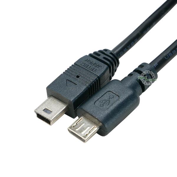 MicroB (オス)- MiniB (オス) OTG結線ケーブルメモリーリーダライタ モバイルスピーカー等を認識やドラレコ充電 開発ボード 機器組込み等への利用に【製品特徴】●MicroB (オス)●MiniB (オス)●OTG結線ケーブ...