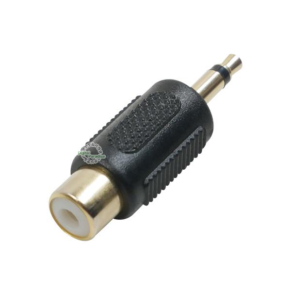 RCA端子→3.5mmモノラル端子変換アダプタ【製品特徴】RCA端子(メス)3.5mmモノラル(2極)端子(オス)端子：金メッキRoHS対応品【使用例】オーディオ・映像ケーブル変換・延長等にも利用可能RCAデータを3.5mmモノラル端子へ変...