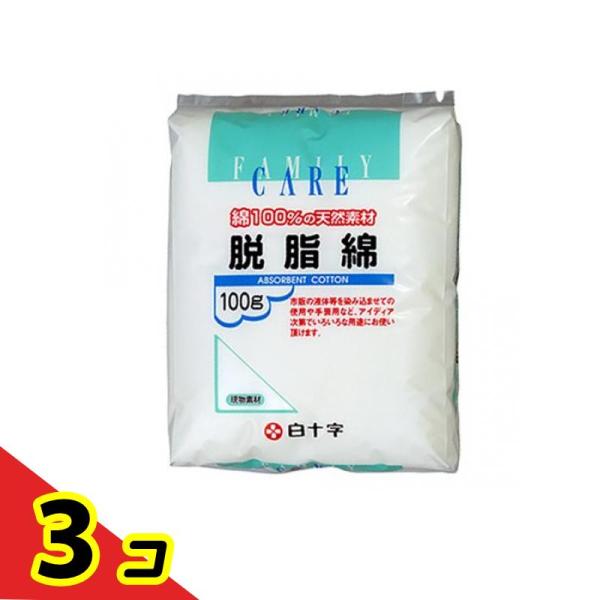 ●白十字 Family Care（ファミリーケア）脱脂綿●質の良い原綿を使用した医療脱脂綿です。●綿100%の天然素繊維を使用していますので、柔らかく吸収にも優れています。●市販の液体等を染み込ませての使用や手芸用など、アイディア次第でいろ...