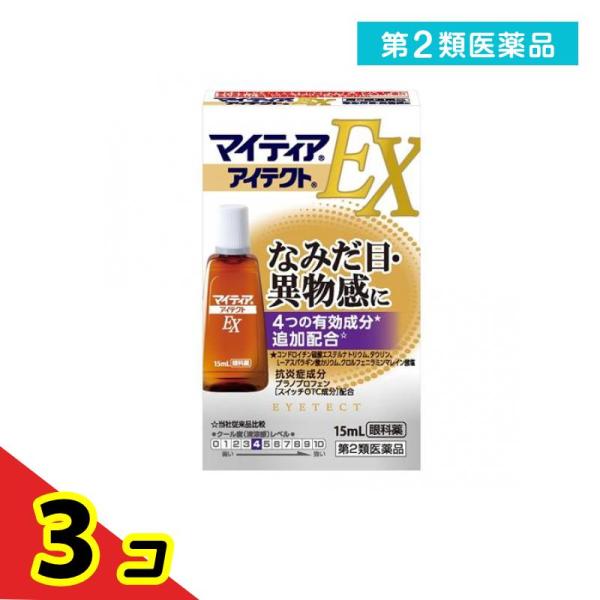 使用期限は6カ月以上先のものを送ります。●マイティアアイテクトEXは，抗炎症成分「プラノプロフェン」［スイッチOTC成分］に，抗ヒスタミン成分「クロルフェニラミンマレイン酸塩」，角膜保護成分「コンドロイチン硫酸エステルナトリウム」，角膜修復...