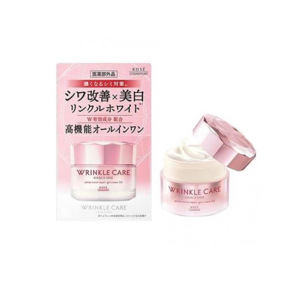●グレイス ワン リンクルホワイトジェル（GRACE ONE WRINKLE CARE white moist repai gel cream EX）●医薬部外品●1品7役、シワを改善し美白(*)効果のある高機能オールインワンジェル。［＊メ...