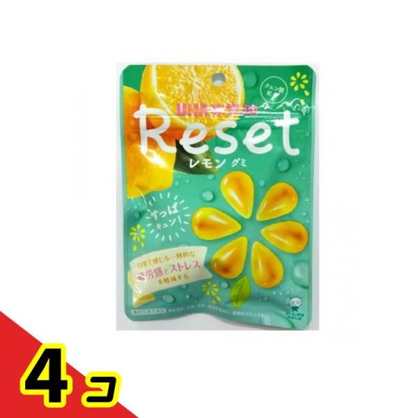 使用期限は6カ月以上先のものを送ります。UHA味覚糖 リセットレモングミ ●日常で感じる疲労感とストレスを軽減する「クエン酸」を１袋に２７００ｍｇ配合した機能性表示食品のグミ。●すっぱさ際立つレモン味。●機能性表示食品