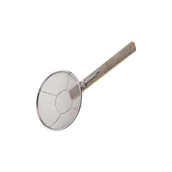 ラーメン作り、プロはもちろん、道具にこだわればこれでなくては！道具を使いこなすのもラーメン作りの楽しみの一つ。昔ながらの天然竹柄を使った定番商品※画像見本は現品とサイズ違いの為、網の大きさと柄の長さの割合が違います材質本体：18-8ステンレ...