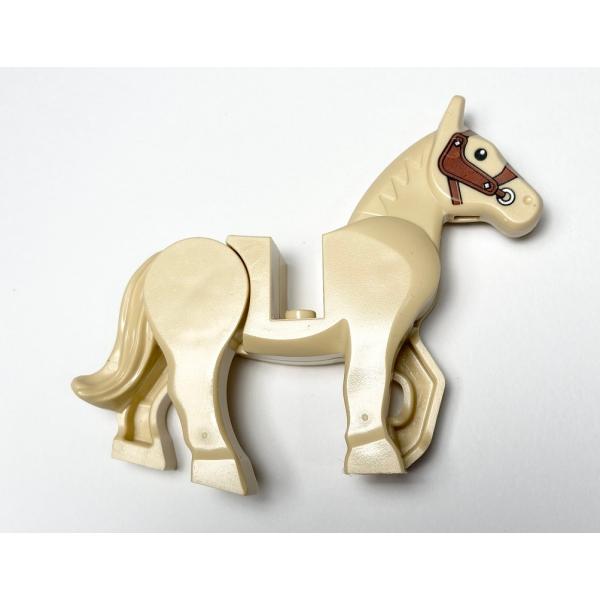 メーカー：LEGO スペック：ミニフィギュアのみ、クリアパックに封入して発送いたします。 商品説明：馬（ベージュ）のミニフィギュアです。