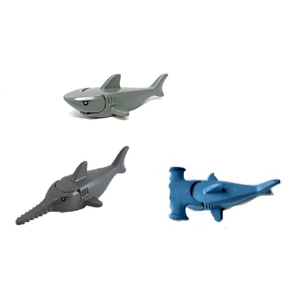 メーカー：LEGO スペック：新品未開封 商品説明：レゴより、さめのミニフィギュアです。 ・サメ ・シュモクザメ ・ノコギリザメ