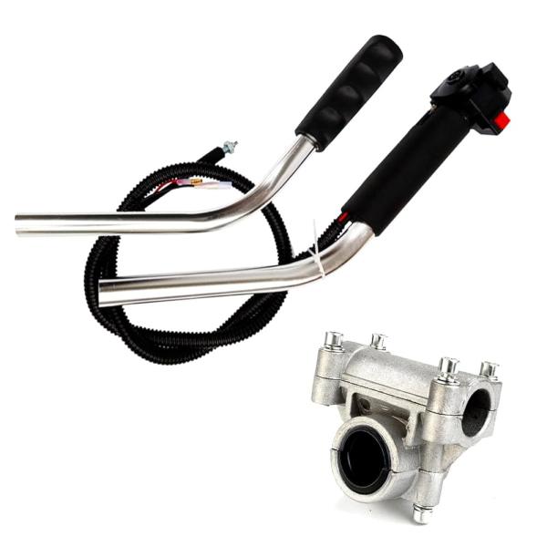 「商品情報」草刈りハンドルの補修と仕様変更に最適 この両手ハンドルは、草刈り機や刈払機のハンドルが折れた際の補修や、ループ・棒・グリップタイプから両手ハンドルに仕様変更する際にご利用いただけます。汎用品であり、多くの機種に対応していますが、...