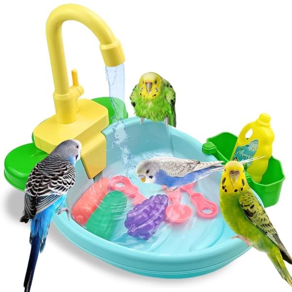 「商品情報」「主な仕様」【自動シャワー機能で手軽に水浴び】 鳥専用の水浴び容器は、自動シャワー機能で蛇口から水を循環させ、鳥が自分で楽しく水浴びできる設計です。スイッチ一つで作動し、電池式なのでどこでも手軽に設置可能です。セキセイインコ、文...