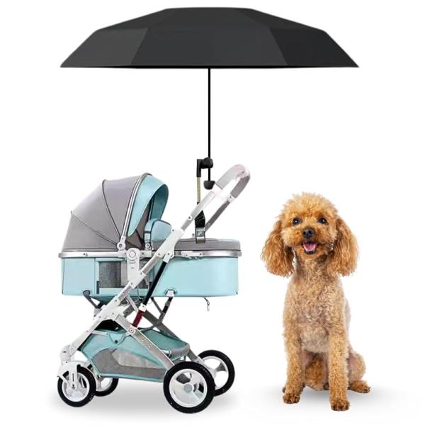 「商品情報」「主な仕様」【強力UVカットで愛犬を守るプレミアム日除け傘】UV98％カット素材と裏面ブラック加工が、真夏の強烈な日差しをしっかり遮り、ペットカート内部の温度上昇を抑えます。熱を吸収しにくいため体感温度がやわらぎ、外出中の愛犬が...