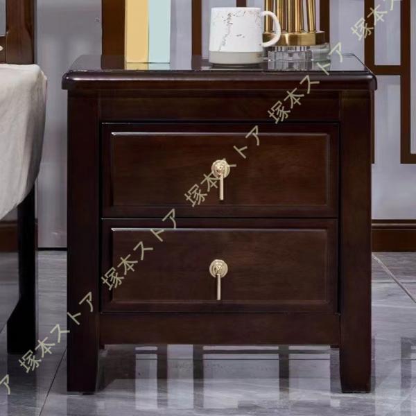 【発売日：2025年09月25日】【無垢材ナイトスタンド】モダンなナイトスタンドは、高い品質の無垢材材を使用しており、日常使用による摩耗や損傷にも耐える耐久性と頑丈さを備えています!【2つの大きな収納引き出し】このナイトスタンドには2つの大...