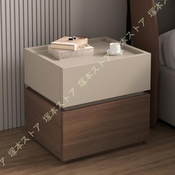 【発売日：2025年09月30日】【ウッドエンドテーブル】このベッドサイドテーブル本体はウッド製で、硬く、安定性と耐久性に優れています!角は丸く滑らかに磨かれており、ご家族が怪我をすることを防ぎます!【床置きベース】設置不要の床置きベース設...