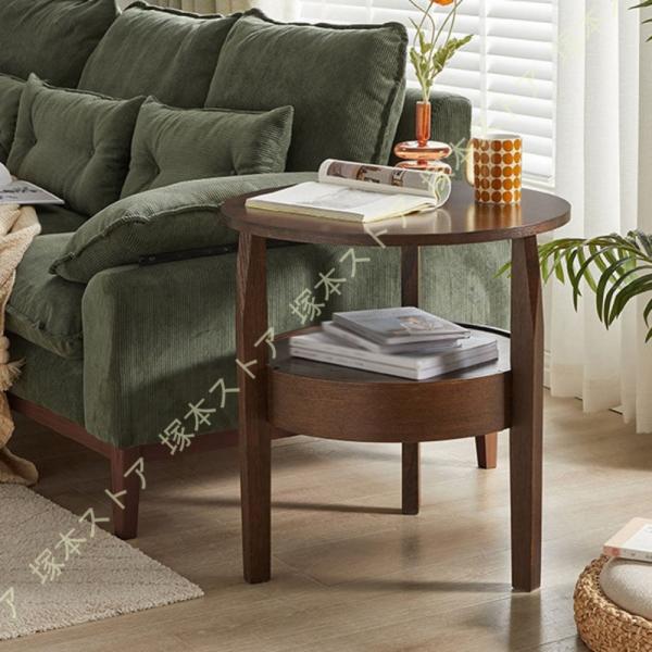 【発売日：2025年10月05日】【サイズ】S=50*50*50cm L=58*58*60.5cm【優れる素材】こちらの丸型サイドテーブルは無垢材で作られ!丈夫で耐久性に優れています!掃除しやすくて擦り傷に強いです、長期間使用できます!コン...