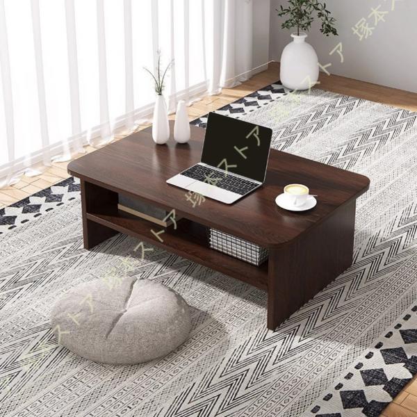 【発売日：2025年10月05日】【高い品質の素材】このローテーブルは、表面が滑らかで、摩耗や傷に強い高い品質の素材で作られています 天板は厚く丈夫なので、曲がったり壊れたりすることを心配せずに日常の品物を置くことができますプレミアムハード...