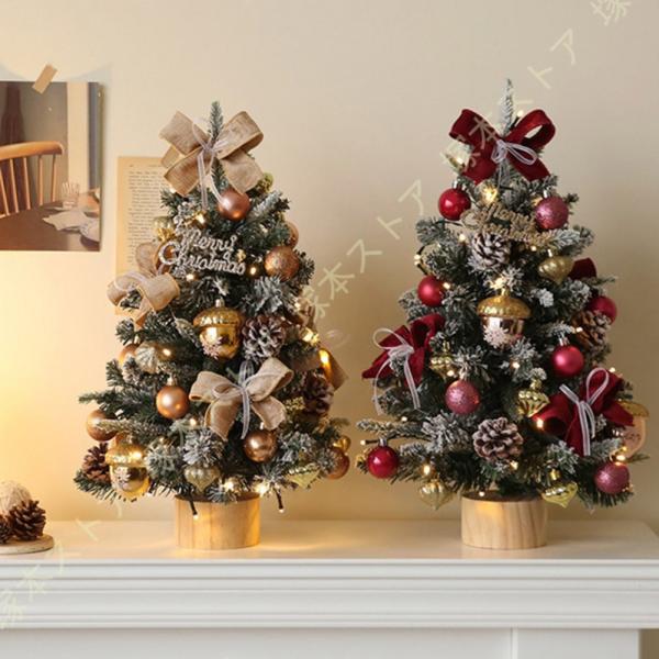 【発売日：2023年10月18日】１、卓上 クリスマスツリー：高30cm、45cm、60cm。（ツリー+オーナメント）。２、小型：クリスマスの雰囲気を醸し出す。卓上クリスマスツリーはどこにでも置いて、クリスマスの雰囲気を盛り上げてくれます。...