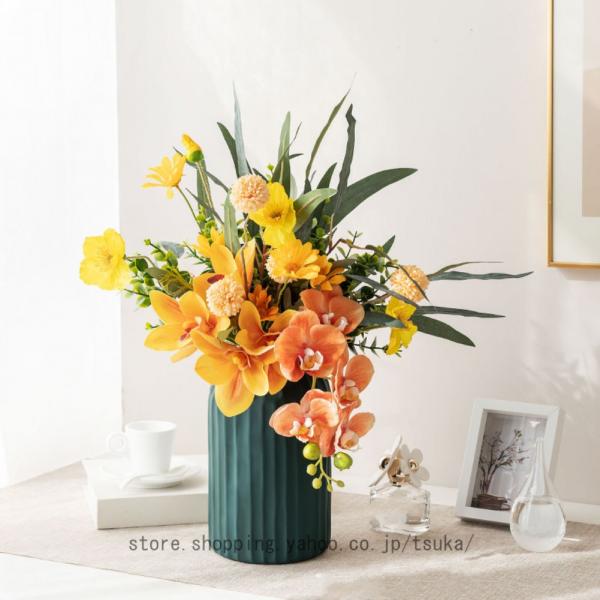 【発売日：2025年05月16日】上品な材質造花は上品なプラスチックとシルクで作られていて、丈夫で耐久性もよく、長い時間使っても生き生き強いです。花径は中身がワイヤーで、自由に曲がったり、切ったりすることができ、お好みでDIYすることができ...