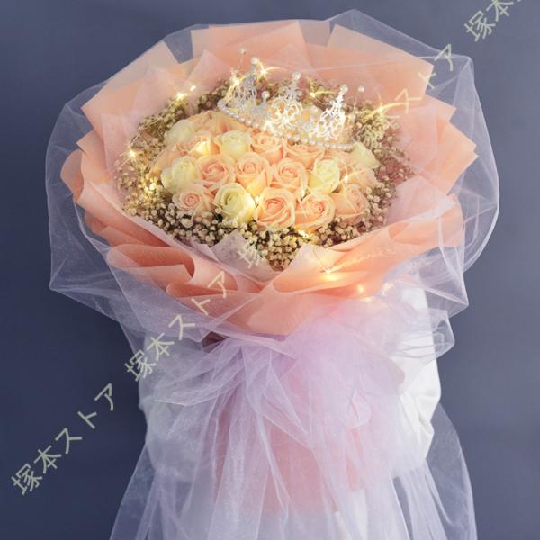 【発売日：2025年03月04日】花数：33【枯れない花】ソープフラワーとは、石けん素材から作られた観賞用のお花です。水やりやお手入れの必要がなく、枯れる心配もありません。花粉の心配がございませんので、どなた様にでもお好きな場所に飾っていた...