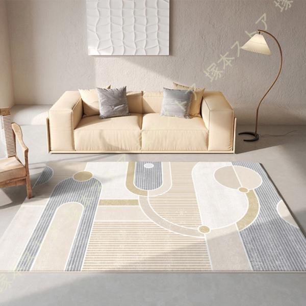 【発売日：2022年12月24日】●「キーワード」ラグ ラグマット カーペット 絨毯 じゅうたん 北欧 洗えるラグ 洗える 厚手 滑り止め付き 幾何学柄 幾何学模様 柄 ヨーロッパ風 約2畳 3畳 6畳 1.5畳 薄手 薄い 短毛 抽象的 ...