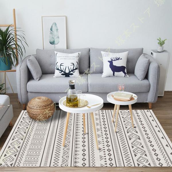 【発売日：2022年12月24日】●「キーワード」ラグ ラグマット カーペット 絨毯 じゅうたん 北欧 洗えるラグ 洗える 厚手 滑り止め付き 幾何学柄 幾何学模様 柄 ヨーロッパ風 約2畳 3畳 6畳 1.5畳 薄手 薄い 短毛 抽象的 ...