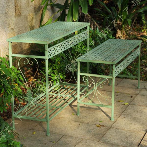 【発売日：2025年07月31日】雰囲気のあるフラワースタンド  フランス語で「白」を意味する「ブラン」にアンティークな魅力をプラスしたシリーズ!なじみやすい清潔感のあると、気品のあるシャビー感が絶妙にミックスされ、お庭やベランダ、バルコニ...