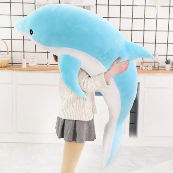 【発売日：2022年08月05日】ぬいぐるみ 抱き枕 クッション おもちゃ 人形 枕 だきまくら 縫いぐるみ ドール 人形枕 抱きまくら 玩具 背もたれ 添い寝枕 にんぎょう ロングクッション アニマルクッション お昼寝枕  イルカ ぬいぐ...