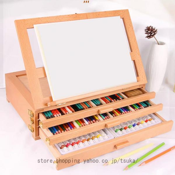 【発売日：2025年05月21日】【調整可能】自分の姿勢や目線に合わせて、お好みの角度に調節することができます。【収納ボックス付き&amp;収納便利】箱の中には貯蔵棚があり、顔料、ブラシ、その他の芸術材料を保管することができます。【ブナ木製...