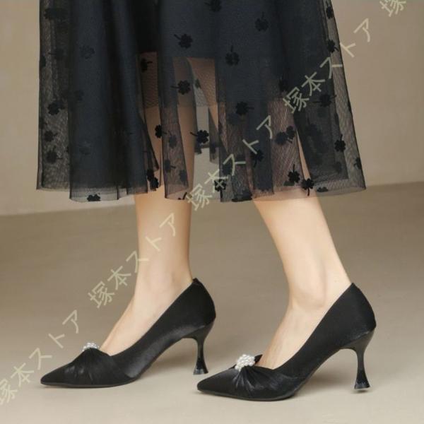 【発売日：2022年12月27日】ポインテッドトゥ ピンヒール パンプス 痛くない 歩きやすい 走れる ハイヒール 美脚 履きやすい 3E 卒園式 卒業式 入学式 オフィス カジュアル ウェディング 結婚式 披露宴 お花嫁 キャバパンプス ...