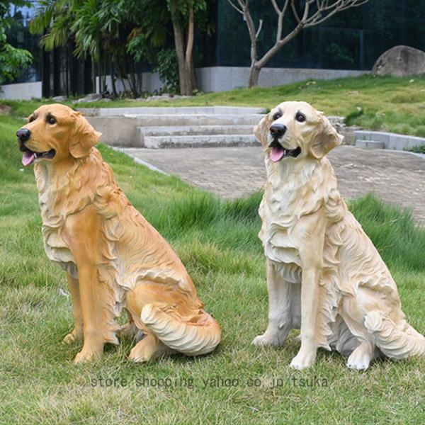 【発売日：2025年04月15日】ガーデンオーナメント 犬 置物★品質いいの素材を使用した、良い耐久度を持っています。★防水・日焼け止め、色が褪せるのを防ぎます、屋外装飾に適しています。★塗装もとても美しく丁寧で、見た目や触ったときの質感も...