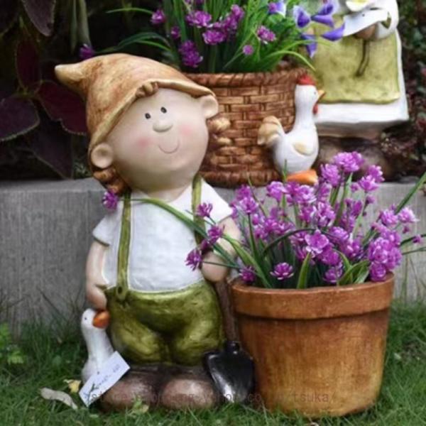 【発売日：2025年08月11日】ガーデンオブジェ 置物□鮮やかな外観と絶妙な技量、それはあなたの庭に多くの喜びをもたらすことができます!□日光にさらされにくく、色落ちせず、耐久性のある防水塗料を採用されています!□お庭や外に飾るのに適して...