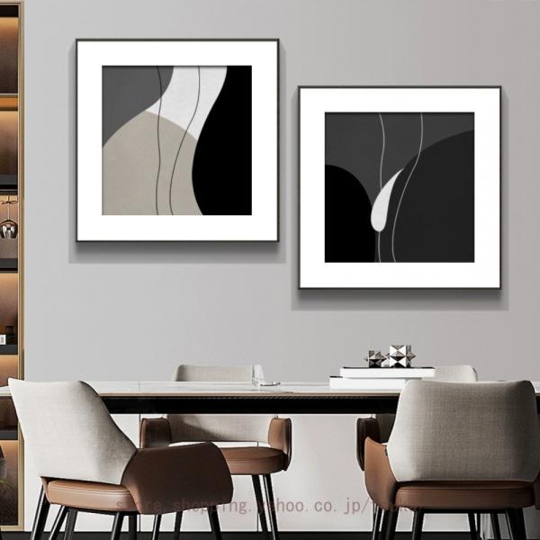 【発売日：2025年09月22日】「北欧 モノクロ アートパネル」☆☆☆自由なイメージで想像の羽を広げる☆☆☆ブラック＆ホワイトを基調にし、モードな空間を演出するアブストラクトアート!何を描いているのか、見る人それぞれの自由な想像を楽しむこ...
