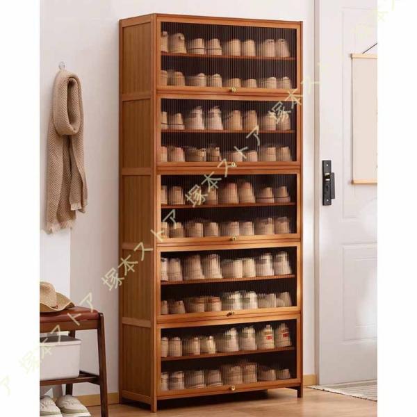 【発売日：2025年08月19日】【特別な素材】竹は硬い質感、安定した構造を持ち、変形したりひび割れたりしにくいです!シンプルでファッションな多層デザインのシューズラックは、どんな部屋にもスタイルと個性を加えることができます!【取り付けと掃...