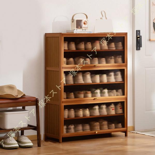 【発売日：2025年08月19日】【特別な素材】竹は硬い質感、安定した構造を持ち、変形したりひび割れたりしにくいです!シンプルでファッションな多層デザインのシューズラックは、どんな部屋にもスタイルと個性を加えることができます!【取り付けと掃...