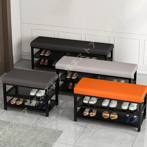 【発売日：2025年07月11日】一物二用の収納デザイン：本製品は鞋棚と座卓の機能を一体化しており、上段は柔らかいレザークッション付きの座面として、下段は 2 段階の収納スペースとして利用でき、玄関のゴミを一掃します。座面にはクッション性の...