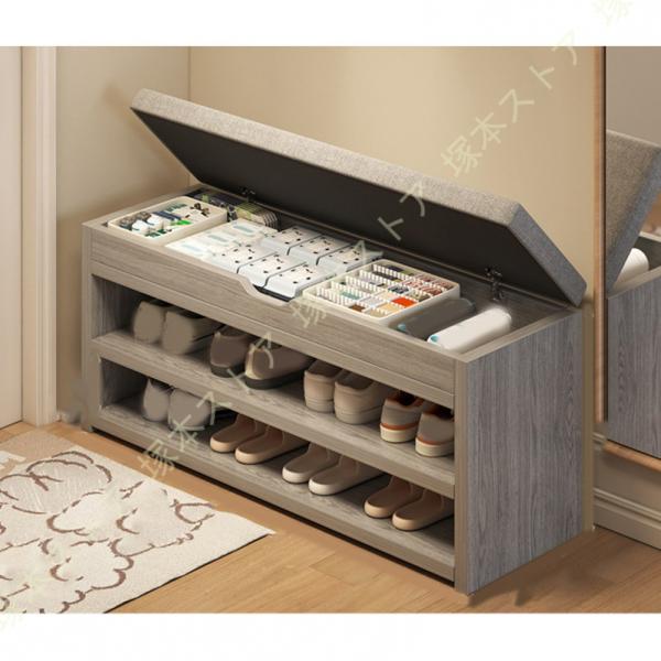 【発売日：2025年11月13日】スタイリッシュ：この玄関ベンチ靴ラックとしても機能し、家の装飾に最適なだけでなく、家に自然な優雅さを加えます!リビングルーム、ベッドルーム、バルコニー、廊下などに置いても周りの環境やインテリアに馴染み!心地...