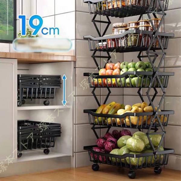 【発売日：2023年06月09日】製品仕様製品名：キッチンワゴン材質：炭素鋼カラー：ブラック、ホワイト 【便利な収納カート・5段階収納ワゴン】弊社のキッチンワゴンはとても便利な収納用品です。様々な道具や雑貨などの小物収納できます。5つのバス...