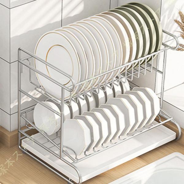 【発売日：2023年08月05日】【商品仕様】製品：約40*28.6*35.5cm。具体的な製品とサイズは画像の説明を見てください。材質：304ステンレス製。注意：製品はキッチン収納棚に限り、食器は含まれていません！【水切りかごに食器を収納...