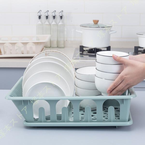 【発売日：2023年09月09日】商品の説明サイズ：サイズA=46*35*12cm。材質：プラスチック。注意：製品は水切りラックに限り、他の撮影品は含まれていません！ 調理や掃除のためのスペースを省くように設計されています。より安定して耐久...