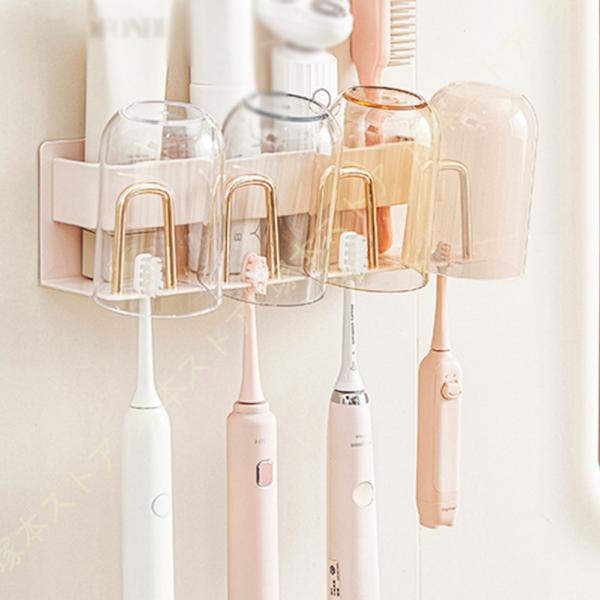 【発売日：2023年03月22日】商品の説明歯ブラシスタンド ホルダー 洗面台収納◆材質：アルミニウム素材◆カラー：写真通り◆サイズ：2本のコップスタンド=14*7.5*8cm、3本のコップスタンド=20*7.5*8cm、4本のコップスタン...