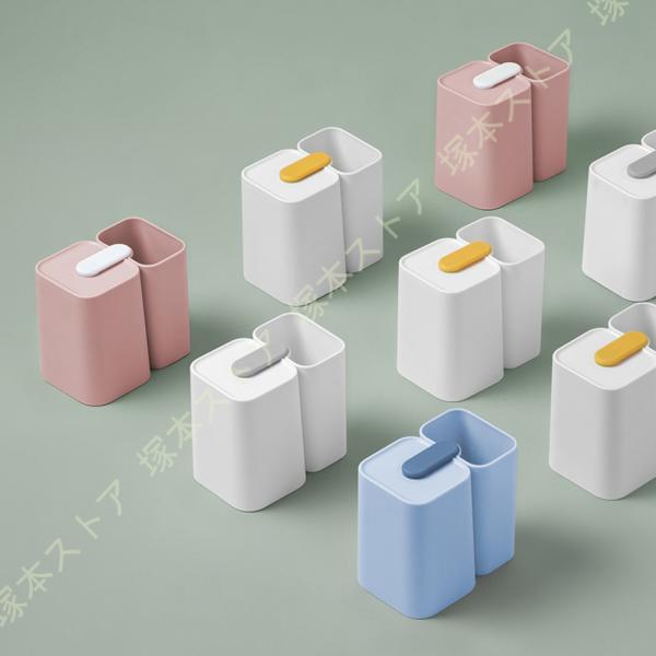 【発売日：2023年03月20日】商品の説明歯ブラシスタンドサイズ：A=10.5*6.7*10cm(歯ブラシスタンド×1、歯磨きコップ×1)、B=(歯ブラシスタンド×2、歯磨きコップ×2)。材質：高品質のABS素材でできており、無臭、強力な...