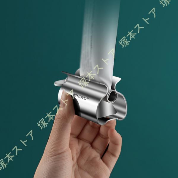 【発売日：2023年06月28日】商品の説明◆カラー：写真通り◆製品サイズ：サイズ：A=8*3.7cm。B=10.2*4cm。材質：ステンレス製。歯磨き粉、洗顔料などの撮影品は含まれていません。 使い方法が簡単：歯磨き粉を取り付けるには、ピ...